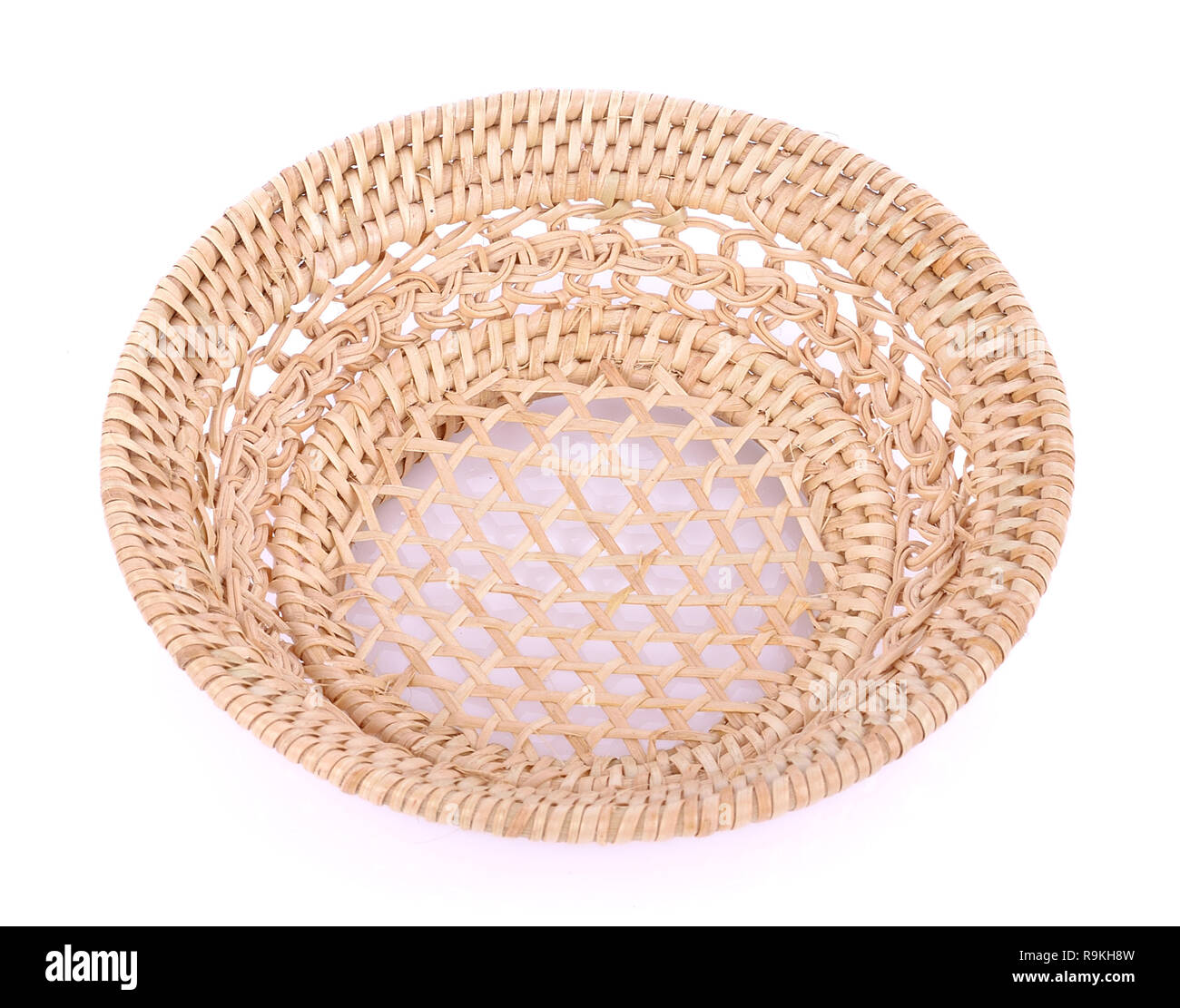 vintage weave wicker basket isolated on white background Stock Photo ...
