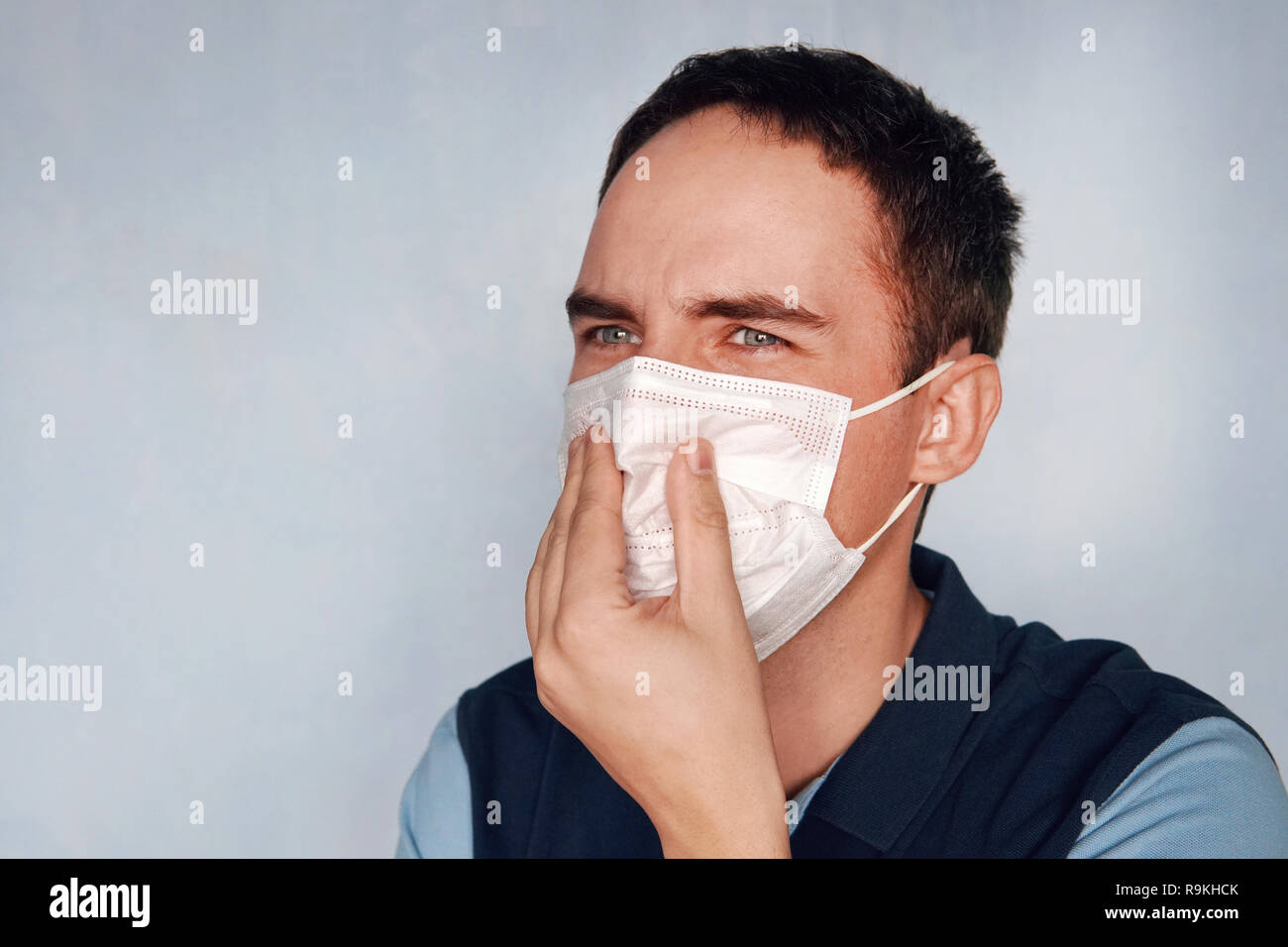 Person bad smell gas mask hi-res stock photography and images - Alamy