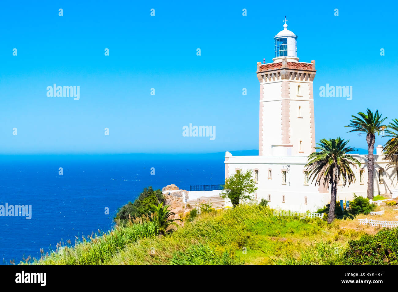 Beautiful Lighthouse of Cap Spartel close to Tanger city and Gibraltar ...