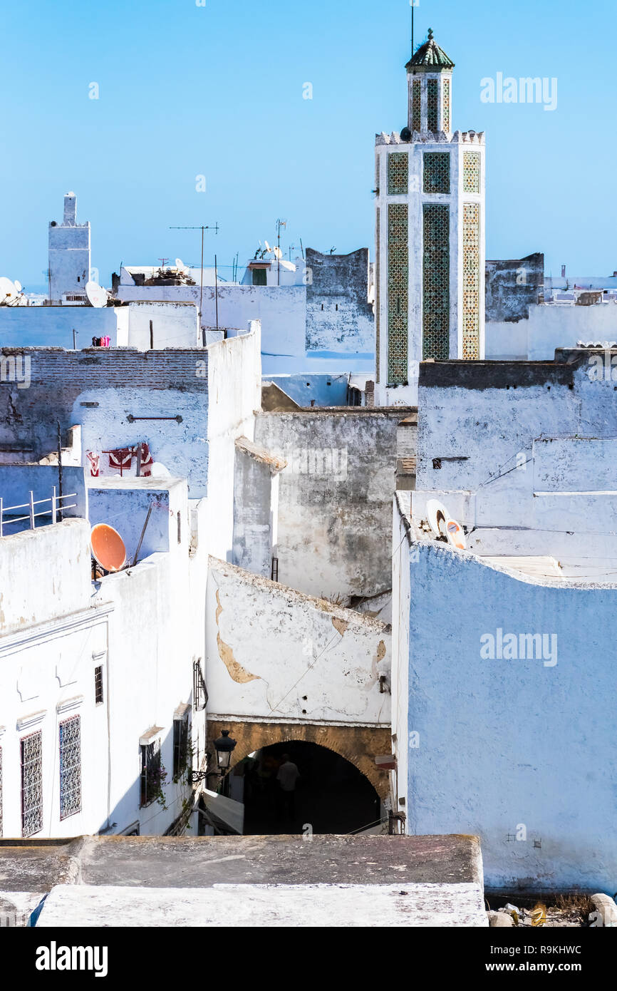 Beautiful view of white color medina o the Tetouan city, Morocco in ...
