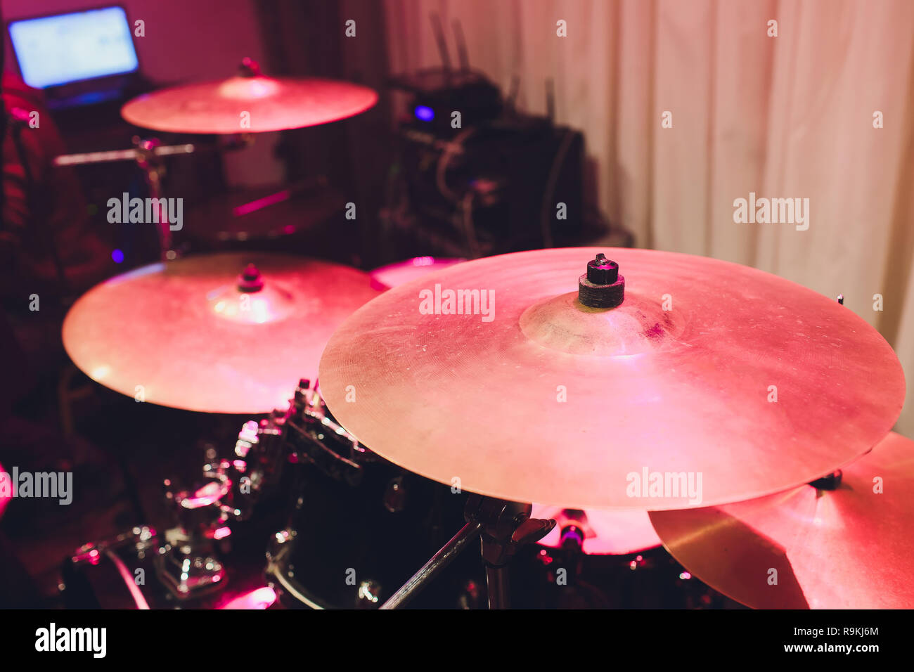 Musical instruments in concert,drum in the stage Stock Photo - Alamy