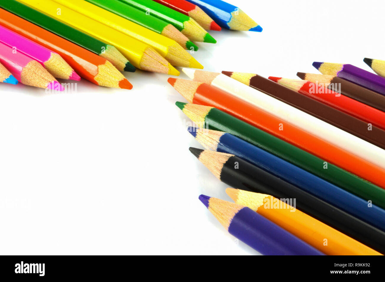 Crayon isolated on white background / Set of Color pencils , Multicolor ...