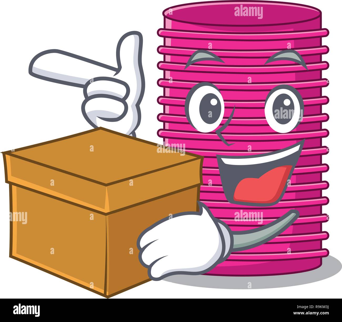 With box curlers hairdress pattern on shape cartoon Stock Vector Image ...