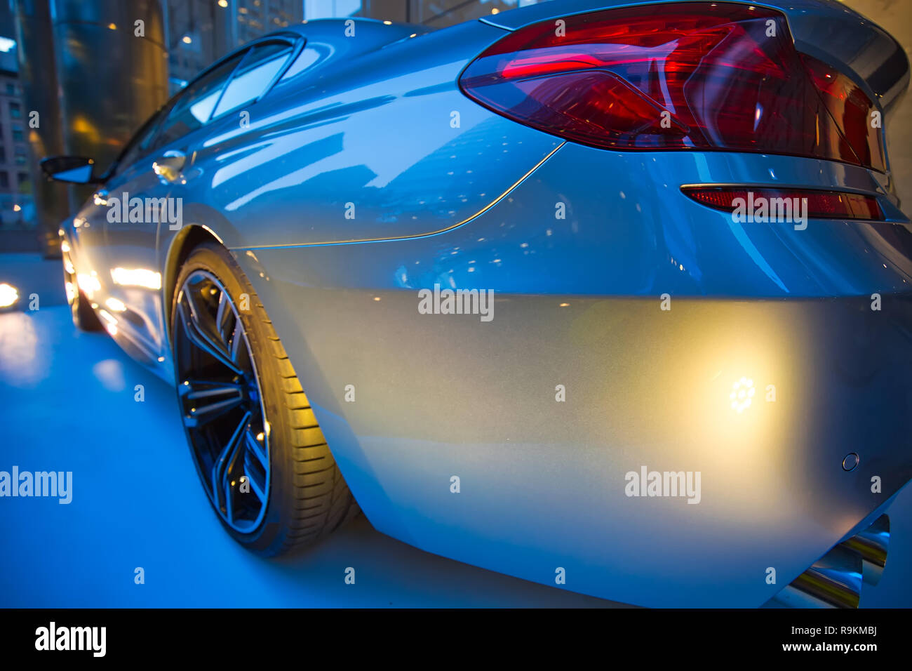 Car show with modern cars and new models on display Stock Photo - Alamy