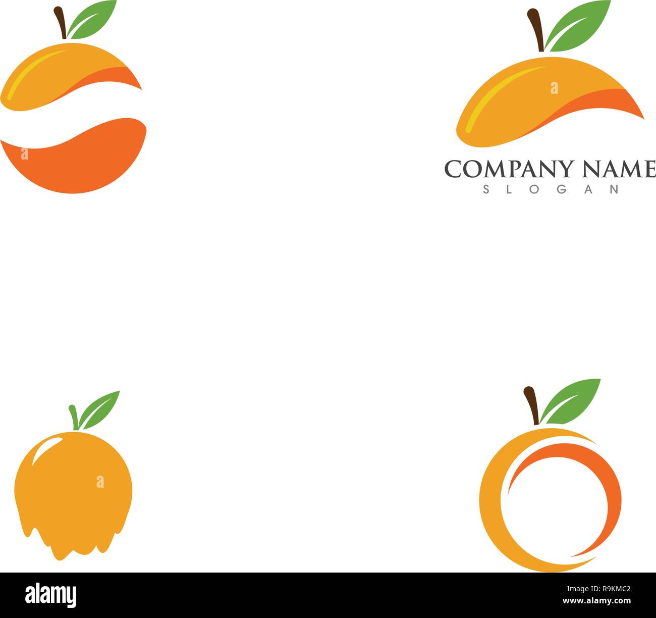 Orange logo modern vector vectors Cut Out Stock Images & Pictures - Alamy