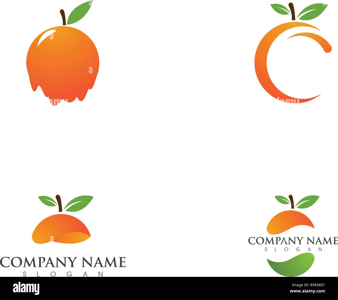 Orange logo design Vector icon illustration design Stock Vector Image ...