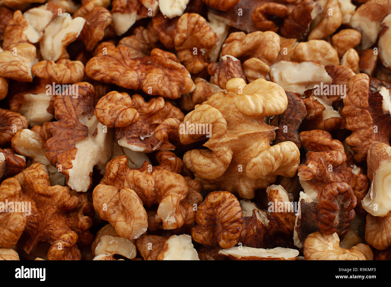Brown walnut nut closeup detail horizontal background Stock Photo - Alamy