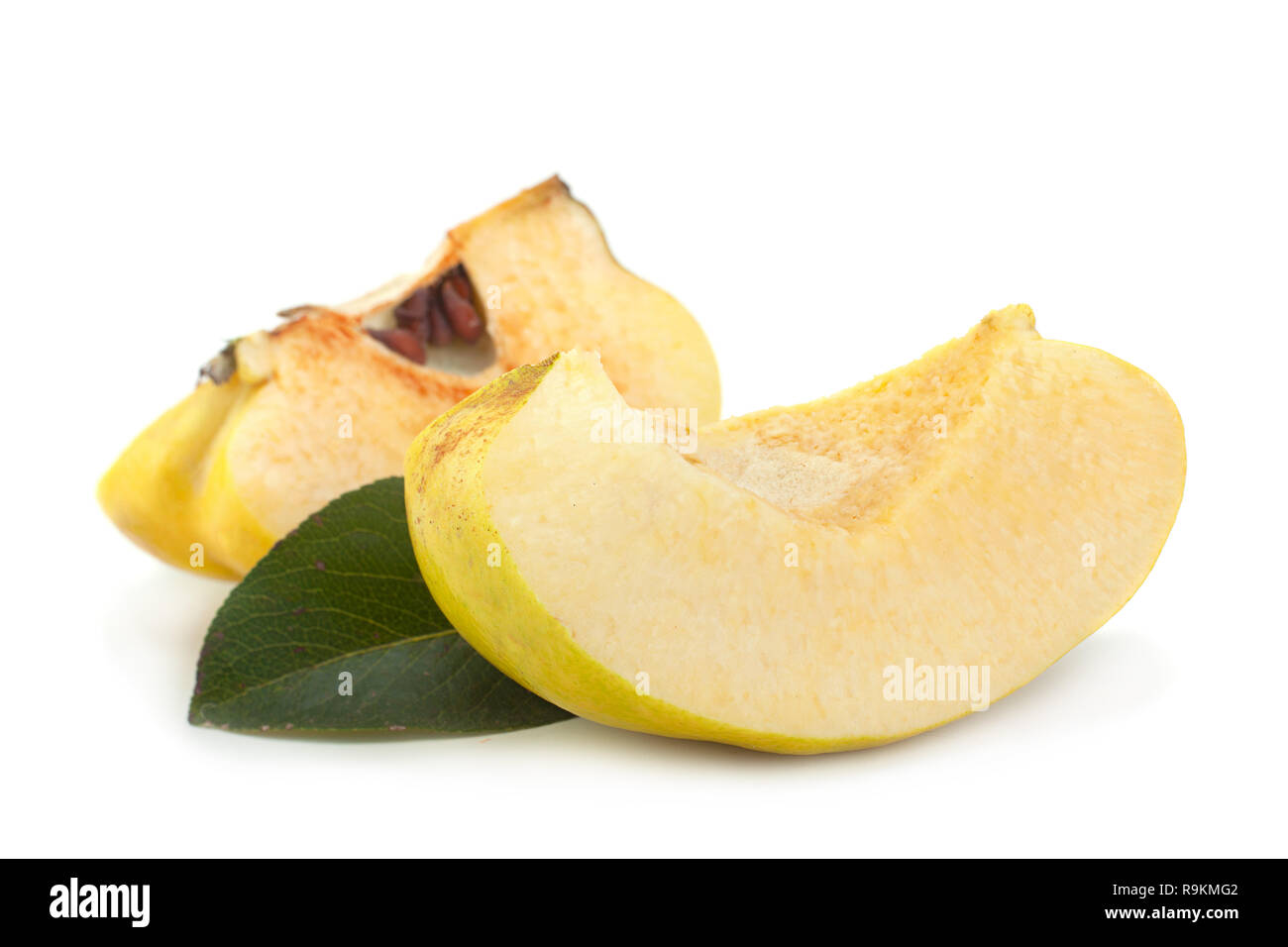 Quince ripe fruit isolated on white background Stock Photo - Alamy