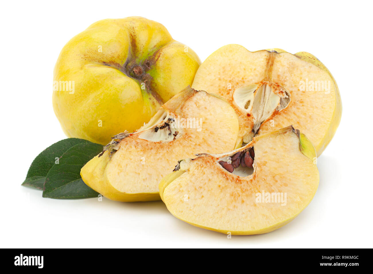Quince ripe fruit isolated on white background Stock Photo - Alamy