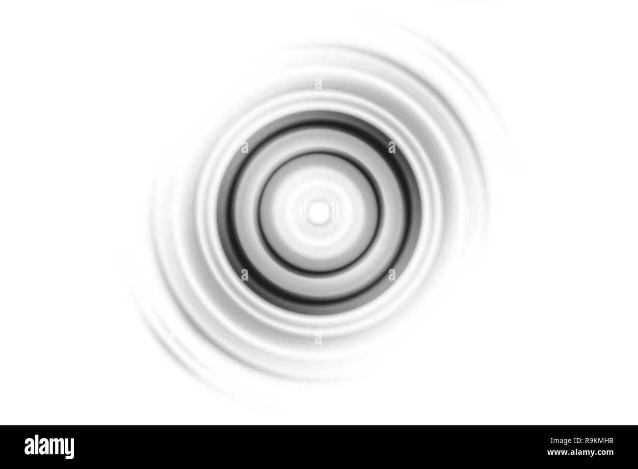 Blurred, abstract black vortex, circle spin on white background Stock ...