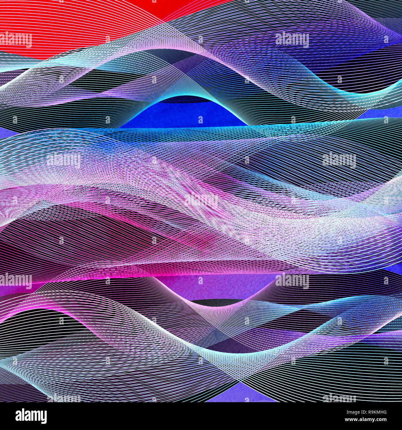 Abstract watercolor miracle background with different waves. Modern ...