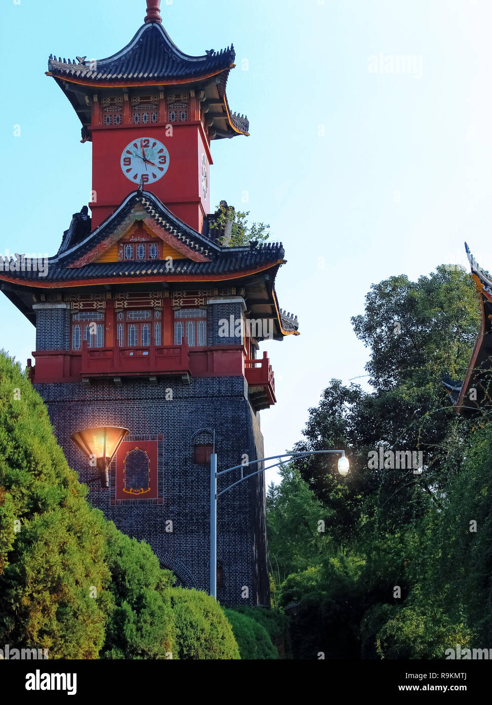 The clock tower with a long history is a building with Chinese ...