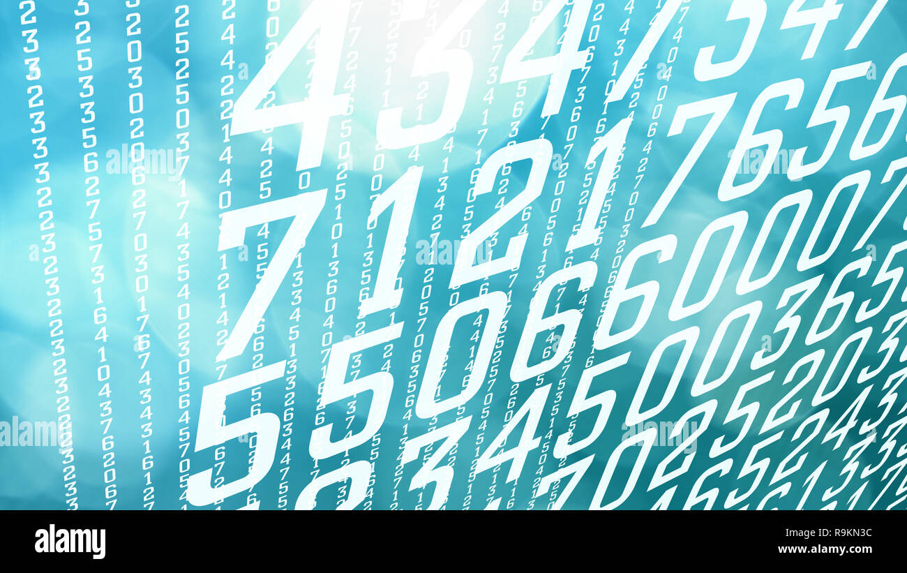 Big data abstract numbers, artificial intelligence bot Stock Photo - Alamy