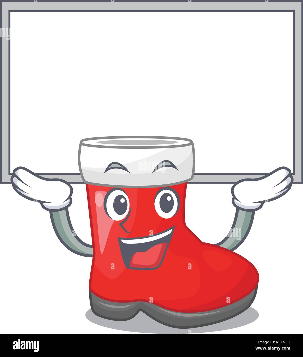Up board christmas santa boots with shape cartoon Stock Vector Image ...