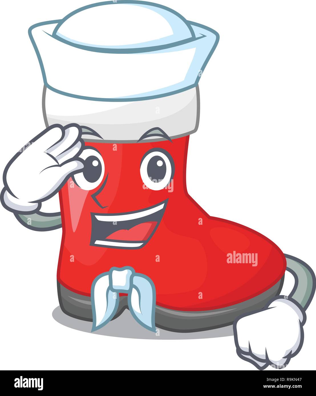 Sailor christmas santa boots with shape cartoon Stock Vector Image ...