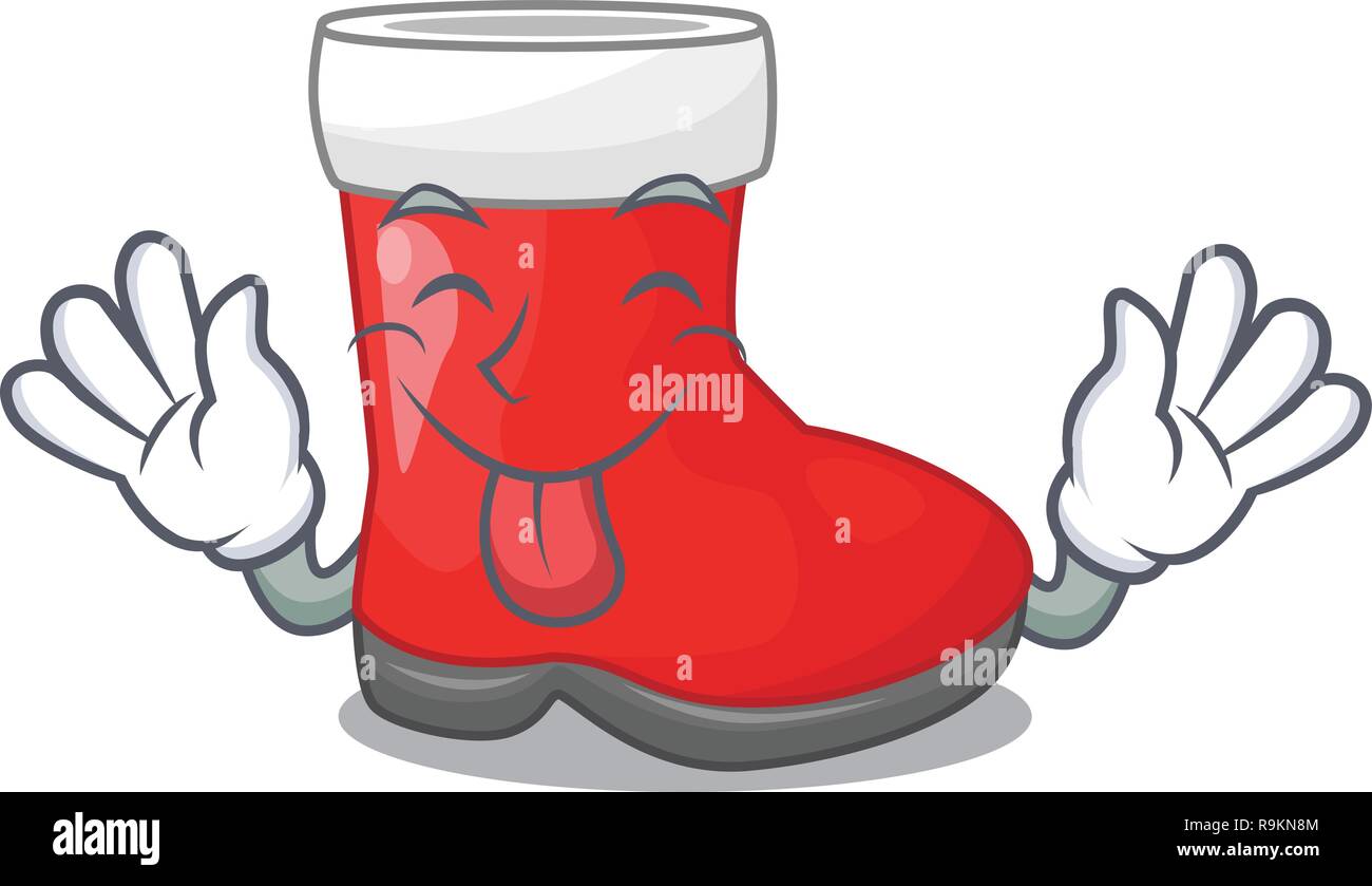 Tongue out santa boots in shape a cartoon Stock Vector Image & Art - Alamy