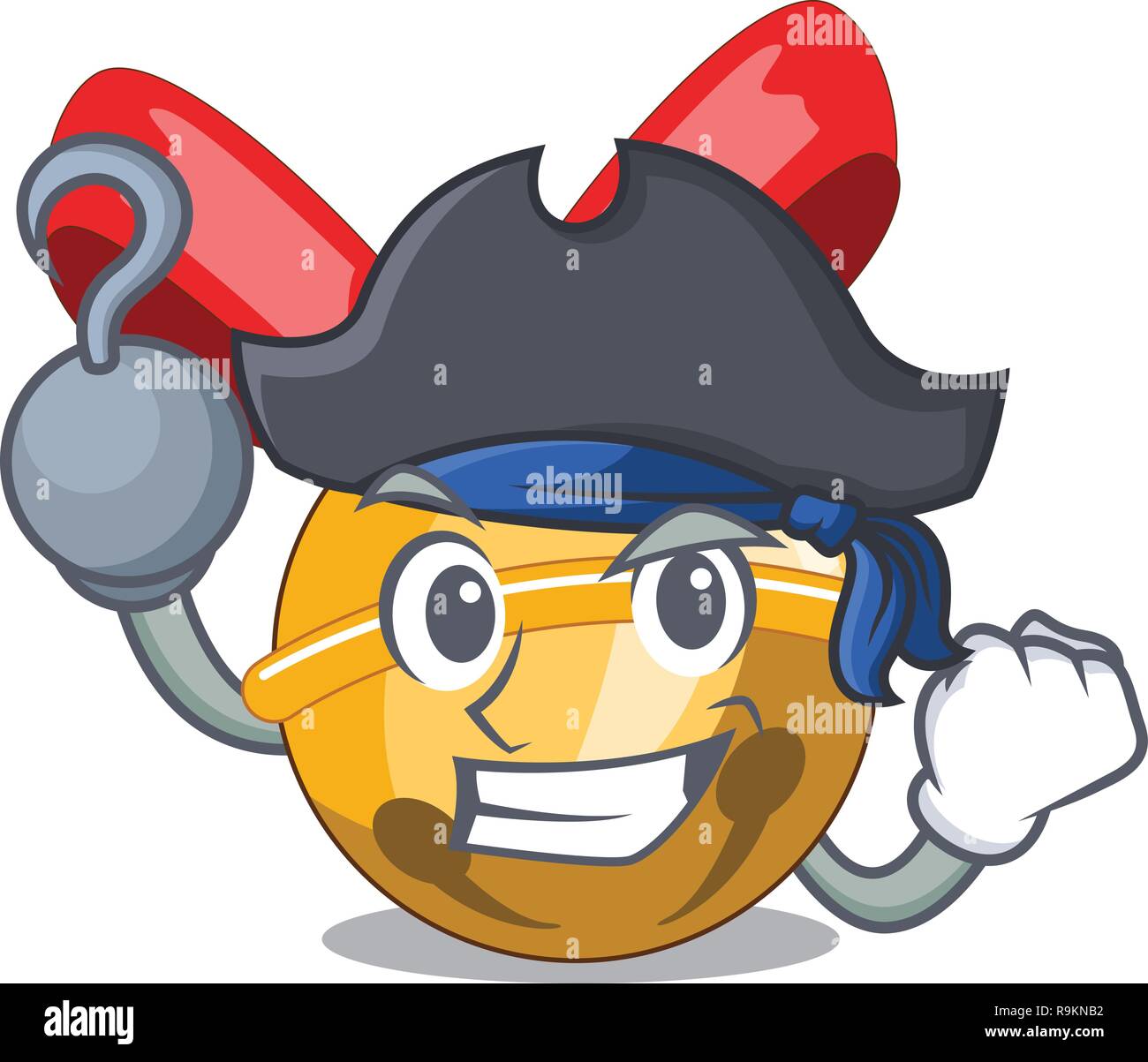 Pirate jingle bells christmas isolated on mascot Stock Vector Image ...