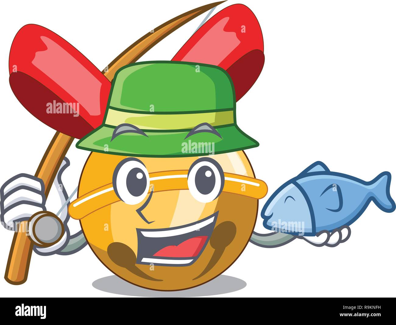 Fishing Jinggle bell ball christmas on character Stock Vector Image ...