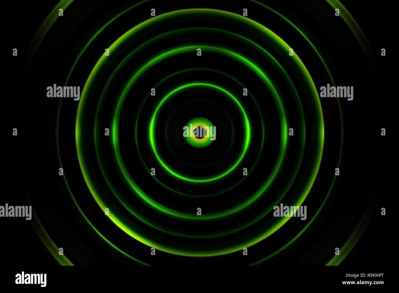 Green digital sound wave or circle signal, abstract background Stock ...