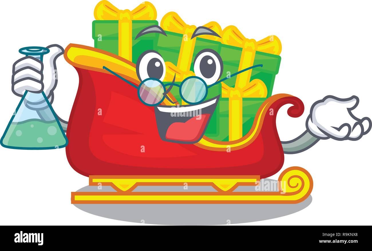 Professor santa claus sleigh in shape cartoon Stock Vector Image & Art ...