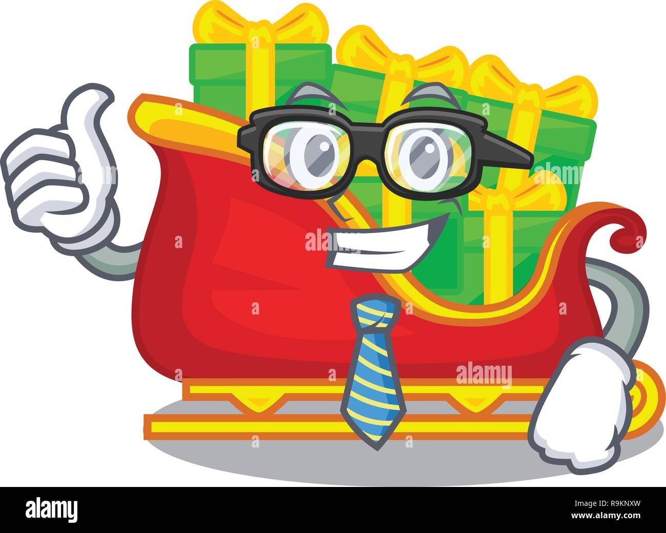Businessman santa claus sleigh in shape cartoon Stock Vector Image ...