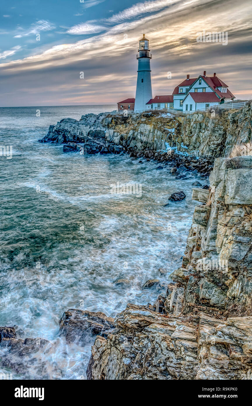 Portland Head Light, is a historic lighthouse in Cape Elizabeth, Maine ...