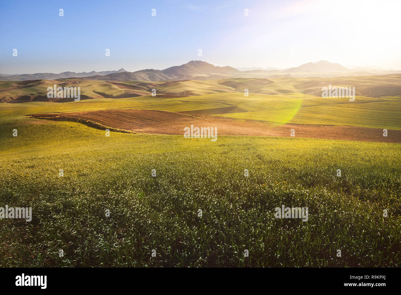 Beautiful Landscape in Iran with Sun Stock Photo - Alamy
