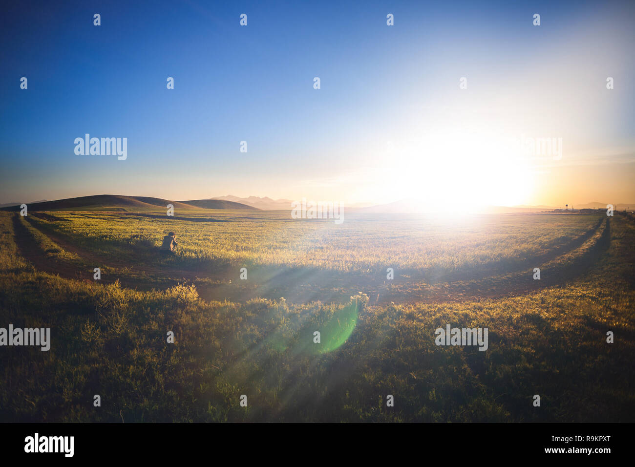 Beautiful Landscape in Iran with Sun Stock Photo - Alamy