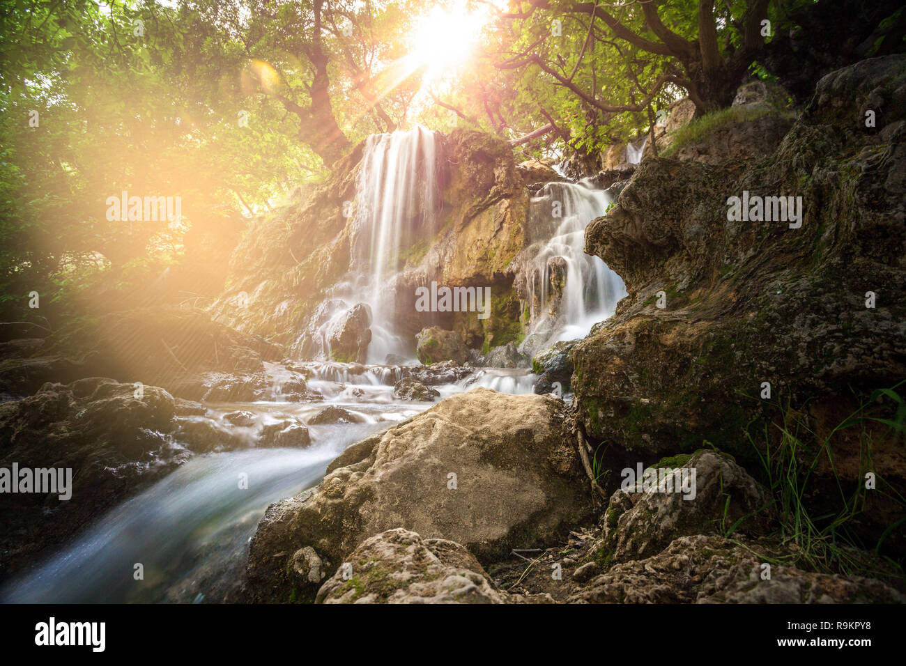 Beautiful Landscape in Iran with Sun Stock Photo - Alamy