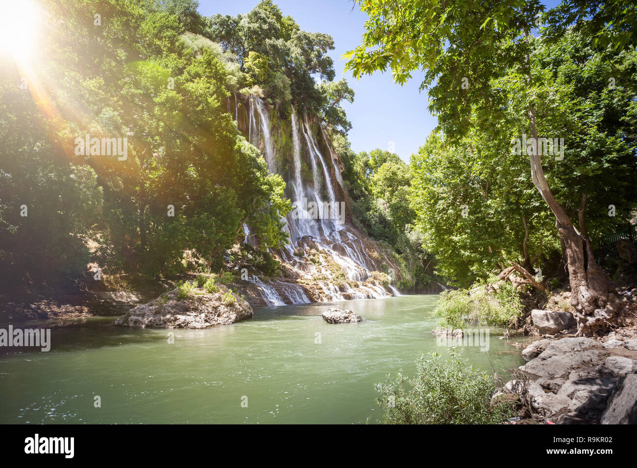 Beautiful Landscape in Iran with Sun Stock Photo - Alamy