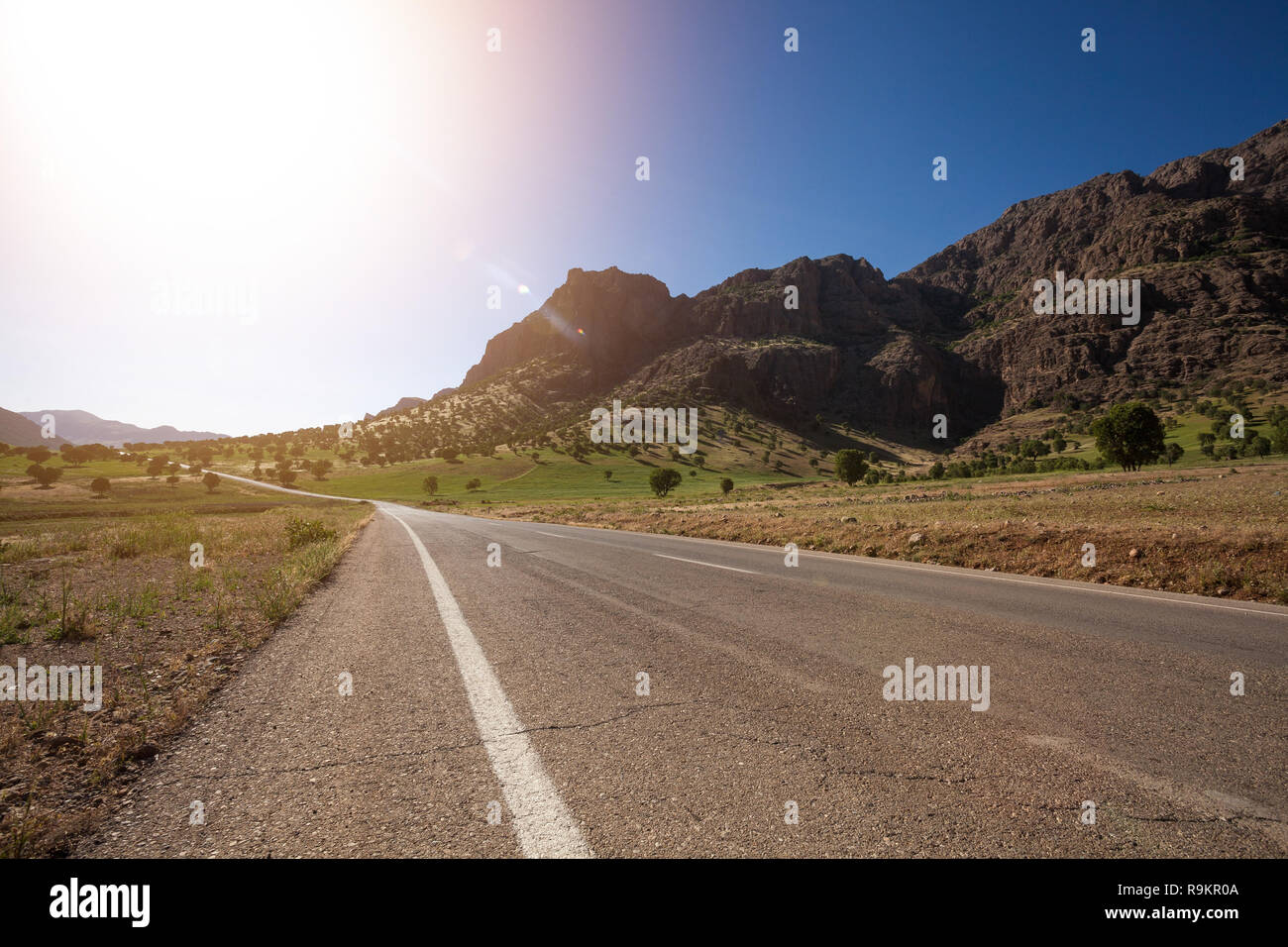 Beautiful Landscape in Iran with Sun Stock Photo - Alamy