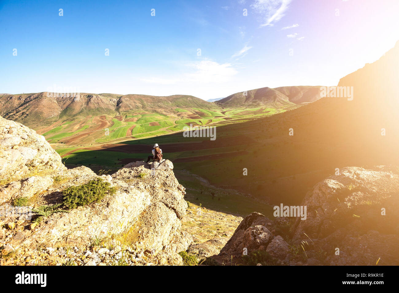 Beautiful Landscape in Iran with Sun Stock Photo - Alamy