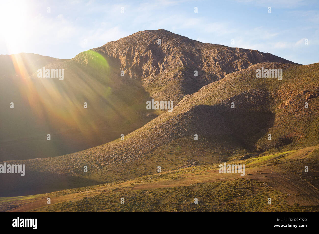 Beautiful Landscape in Iran with Sun Stock Photo - Alamy