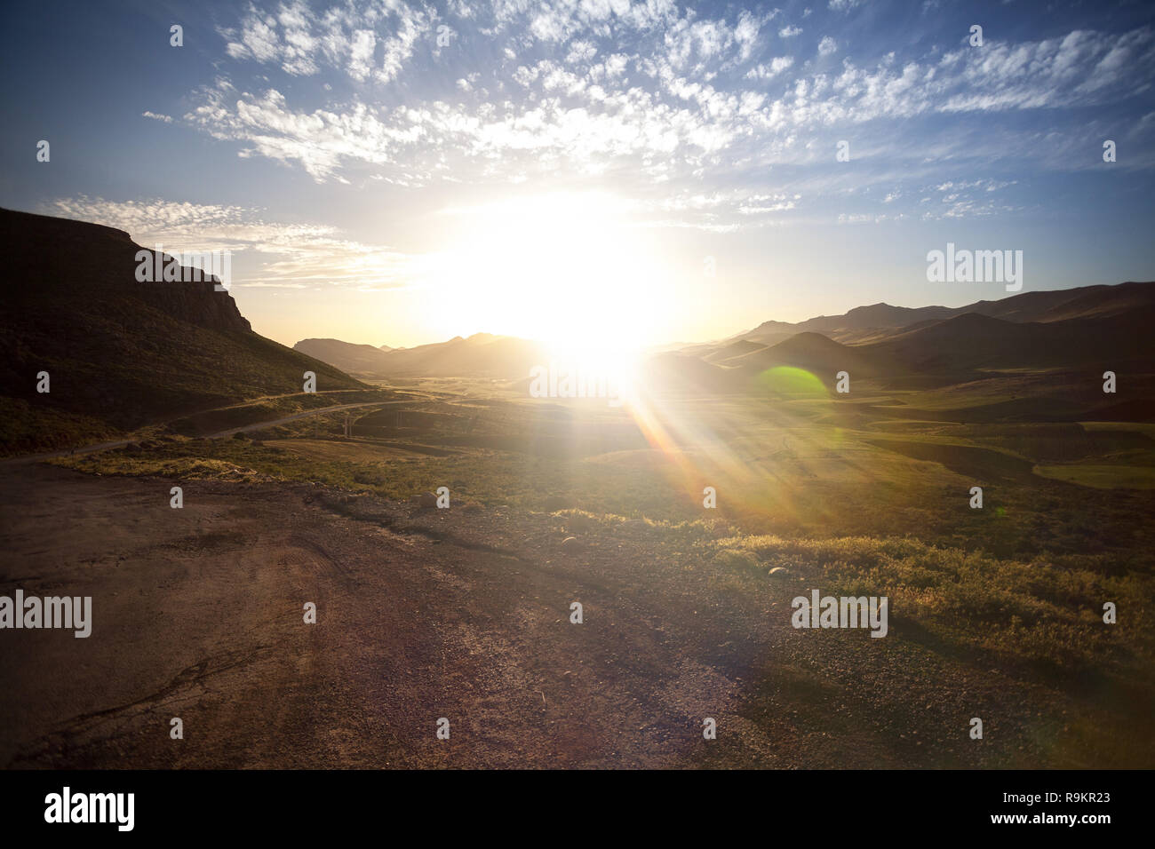 Beautiful Landscape in Iran with Sun Stock Photo - Alamy