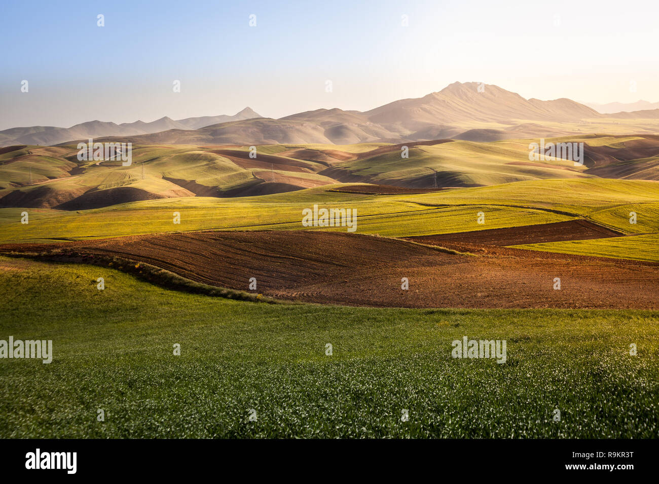 Beautiful Landscape in Iran with Sun Stock Photo - Alamy
