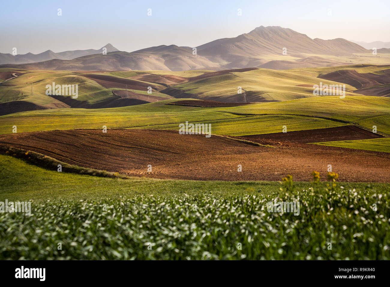 Beautiful Landscape in Iran with Sun Stock Photo - Alamy