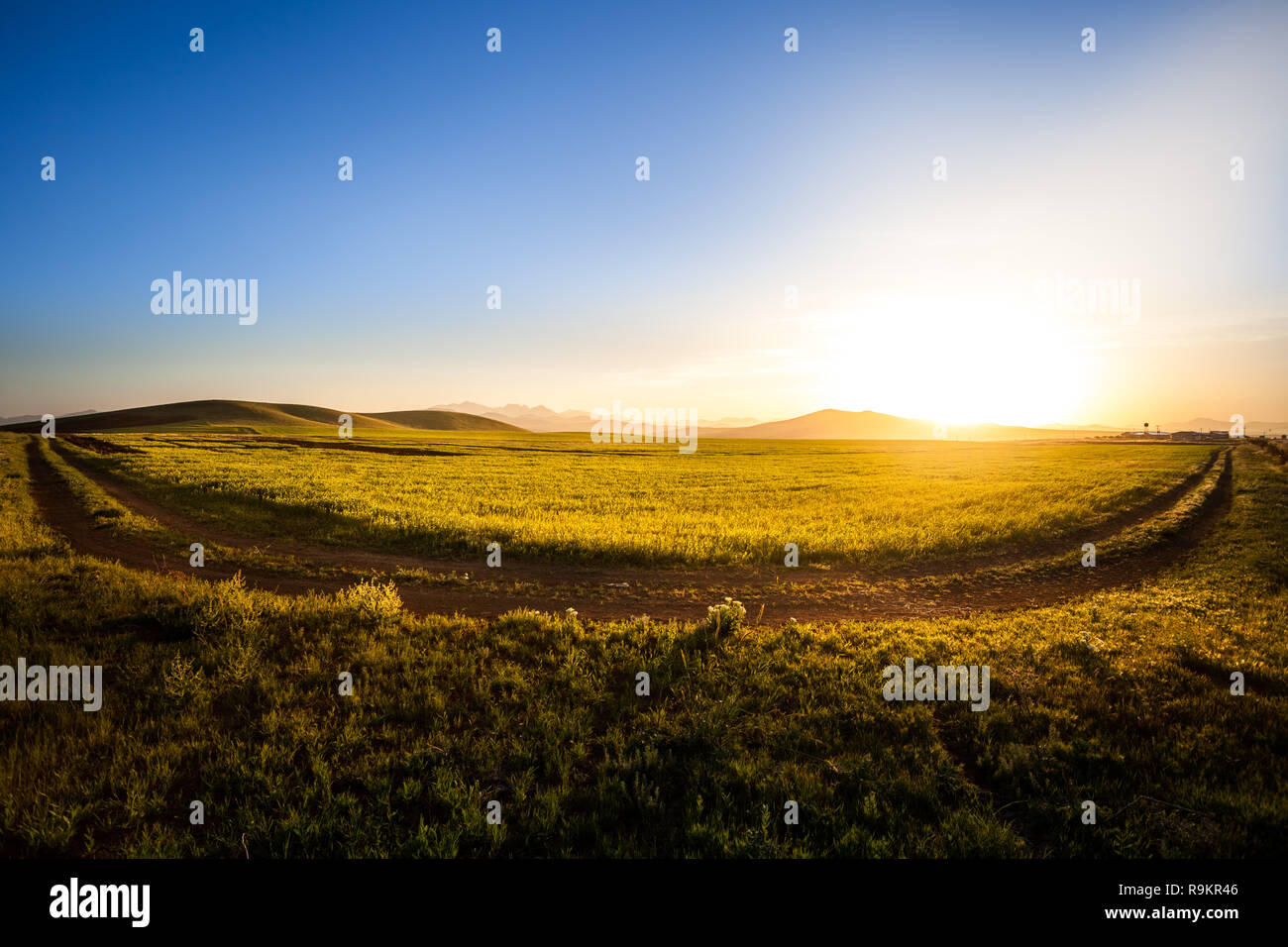 Beautiful Landscape in Iran with Sun Stock Photo - Alamy
