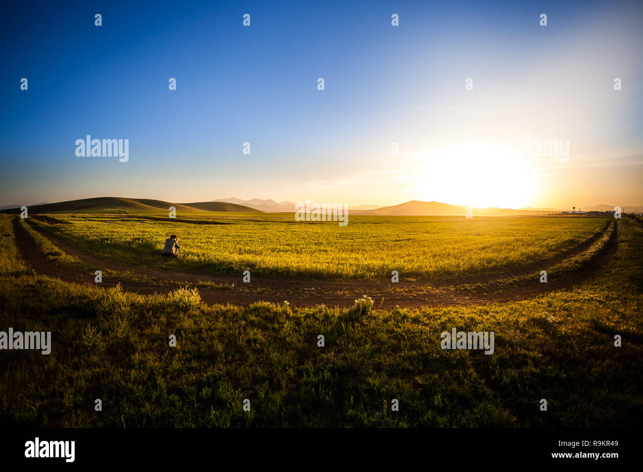 Beautiful Landscape in Iran with Sun Stock Photo - Alamy