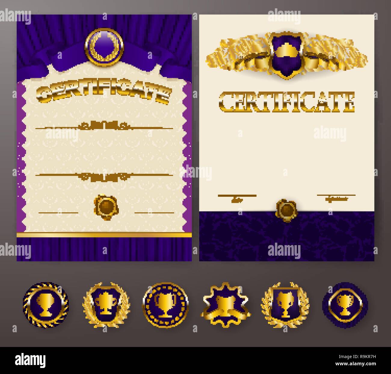 Diploma emblem hi-res stock photography and images - Alamy