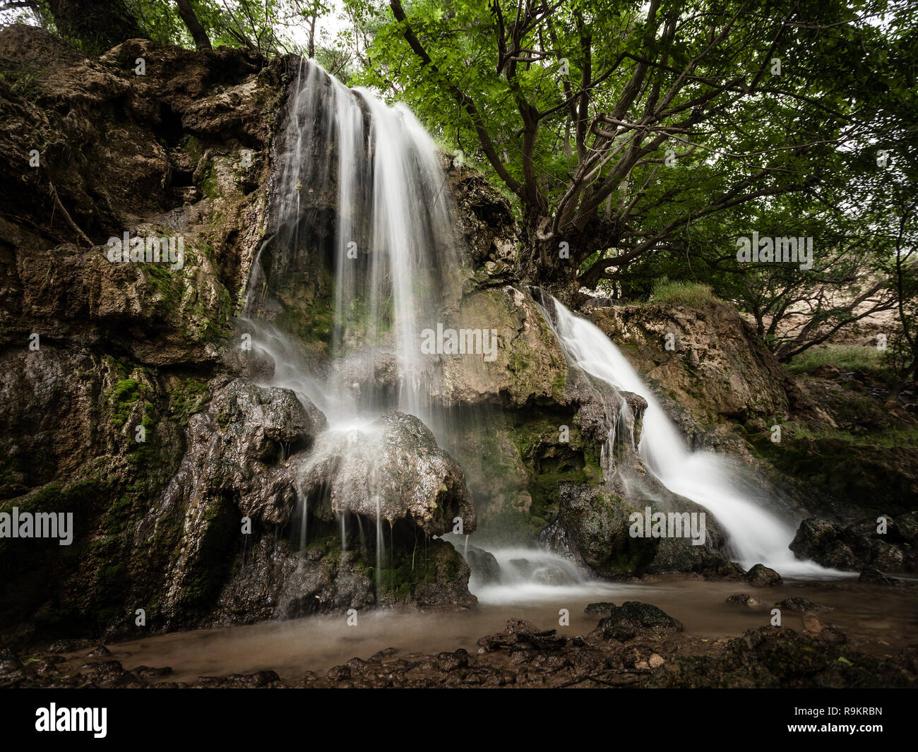 Waterfall Landscape and nature around Khorramabad County, western Iran ...