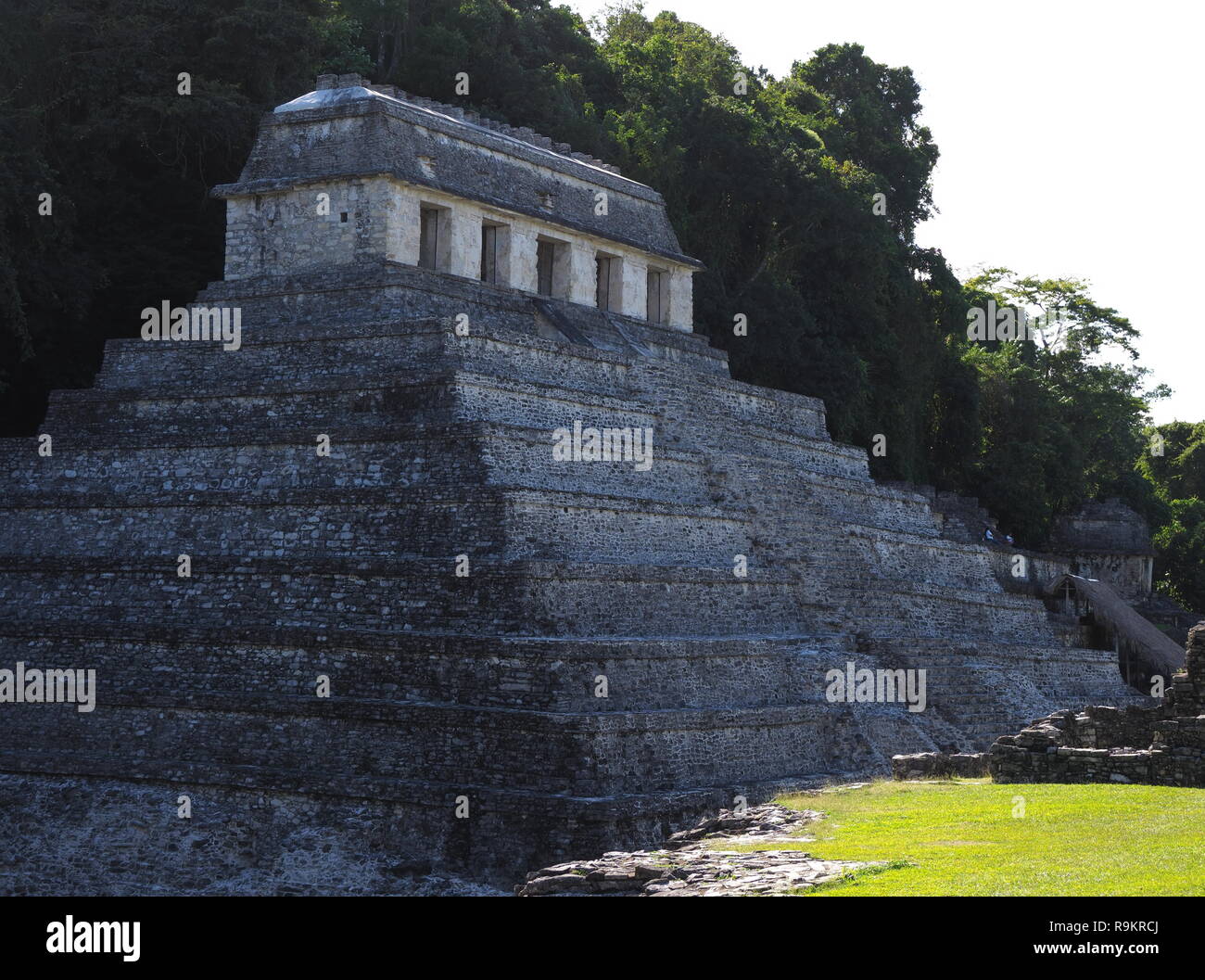 Temple of the Inscriptions pyramid at ancient mayan National Park of ...