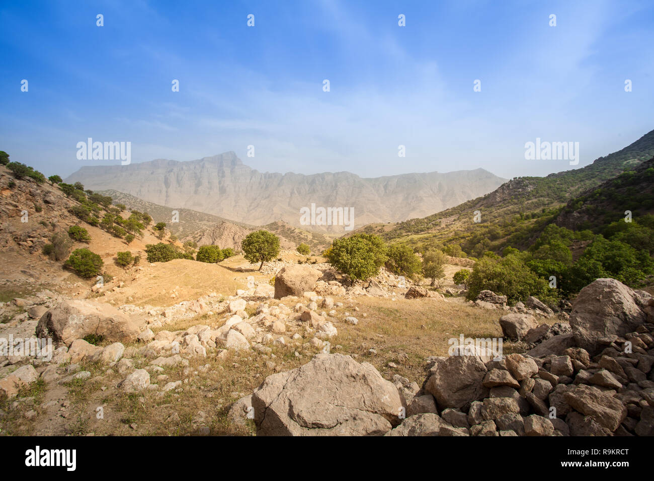 Beautiful Landscape in Iran with Sun Stock Photo - Alamy