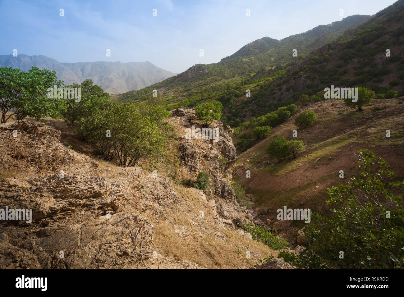 Beautiful Landscape in Iran with Sun Stock Photo - Alamy