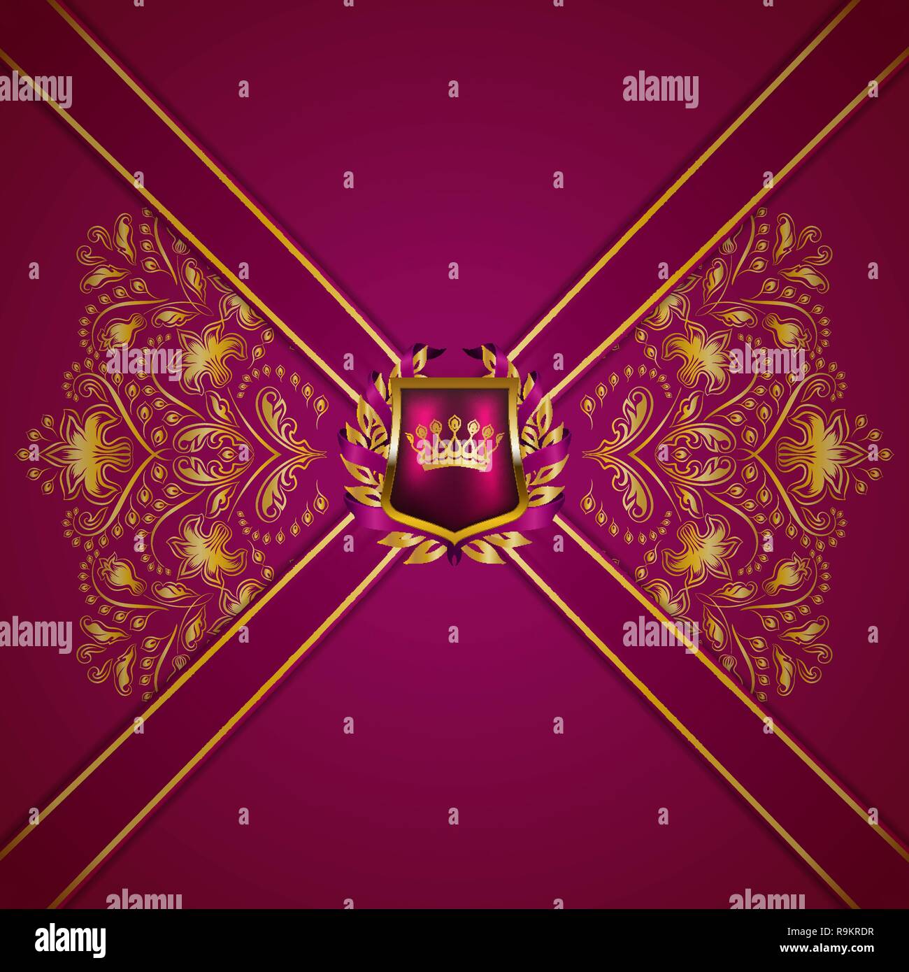 Purple And Gold Royal Background