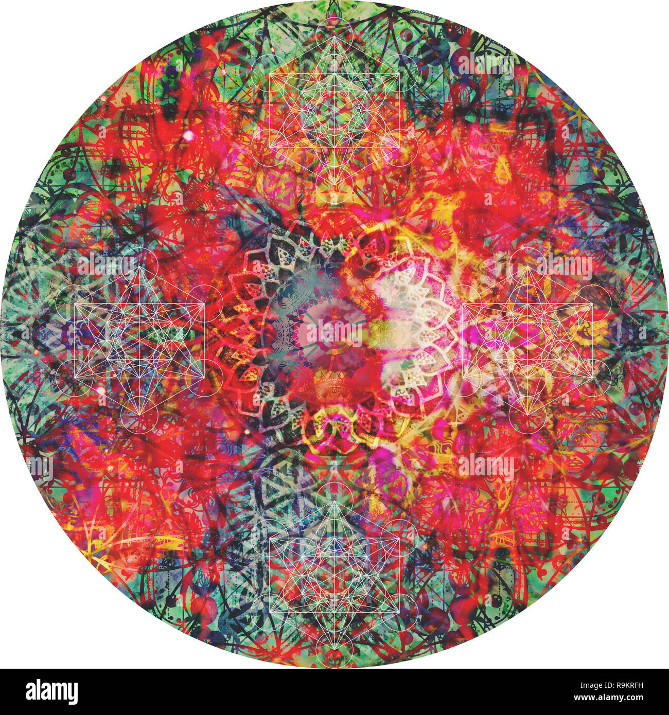 Sacred geometry spiritual mandala picture Stock Photo - Alamy