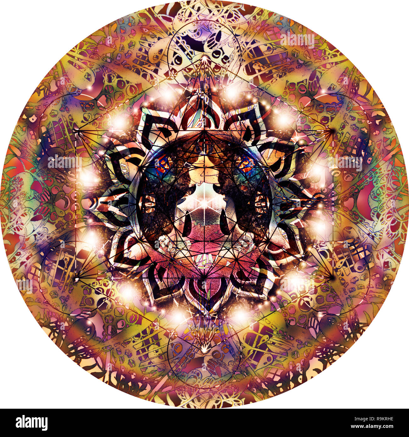 Colorful mandala hi-res stock photography and images - Alamy