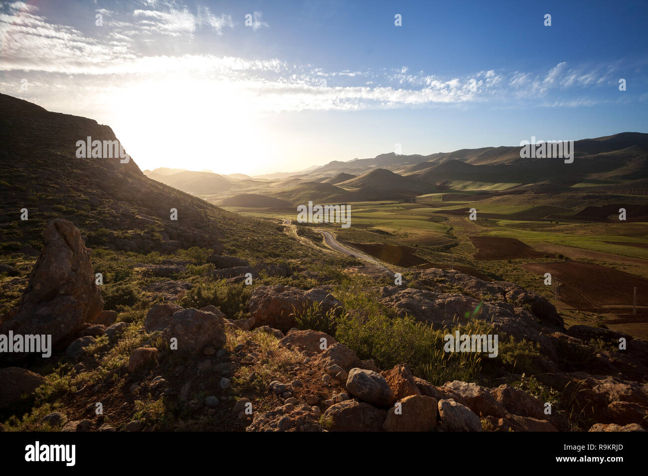 Beautiful Landscape in Iran with Sun Stock Photo - Alamy