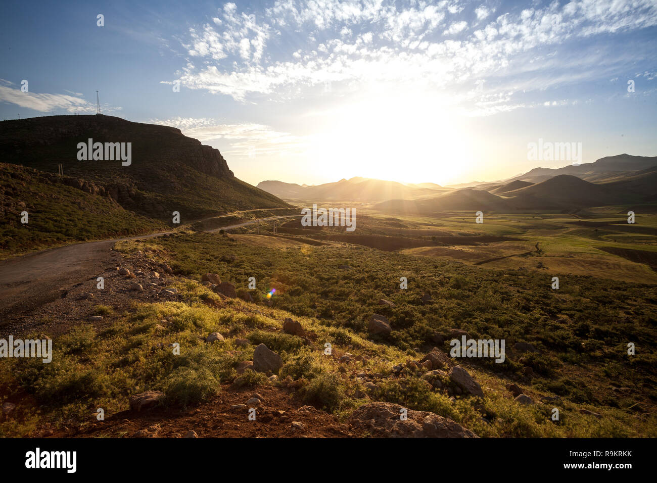 Beautiful Landscape in Iran with Sun Stock Photo - Alamy