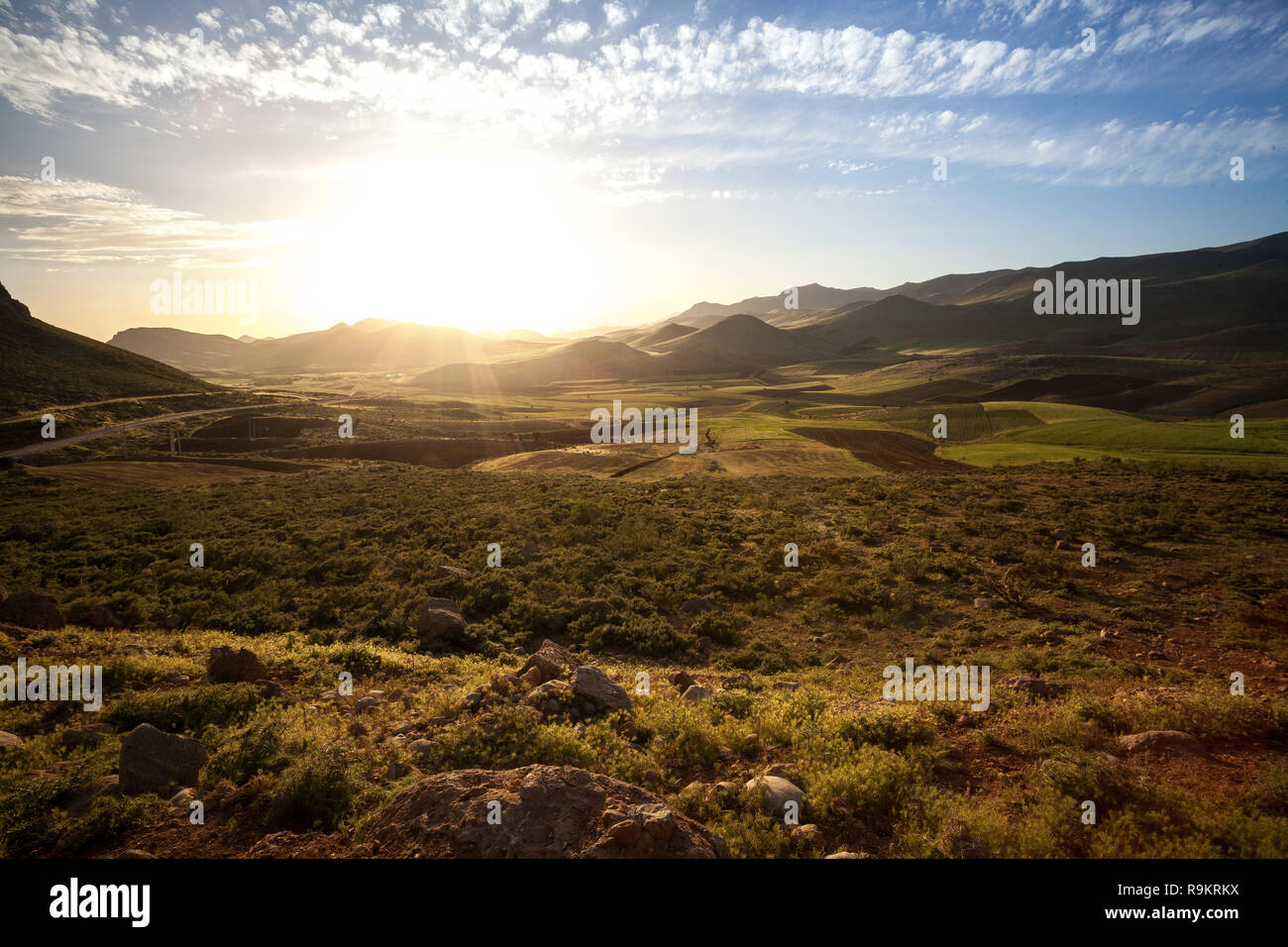 Beautiful Landscape in Iran with Sun Stock Photo - Alamy