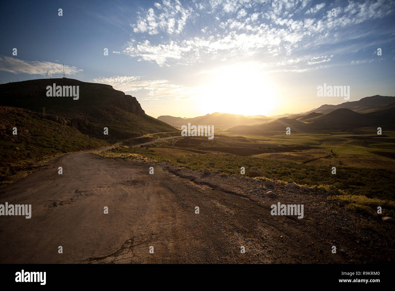 Beautiful Landscape in Iran with Sun Stock Photo - Alamy